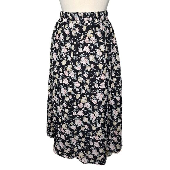 Jkla | Skirts | Jkla California Vintage Ditsy Floral Midi Skirt Made In ...
